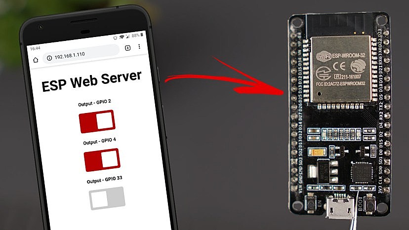 ESP32 Async Web Server – 使用 Arduino IDE 控制输出（ESPAsyncWebServer 库） – 趣讨教